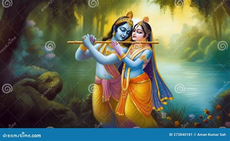 Lord Radha Krishna Are Known For Their Divine Love And Devotion Towards