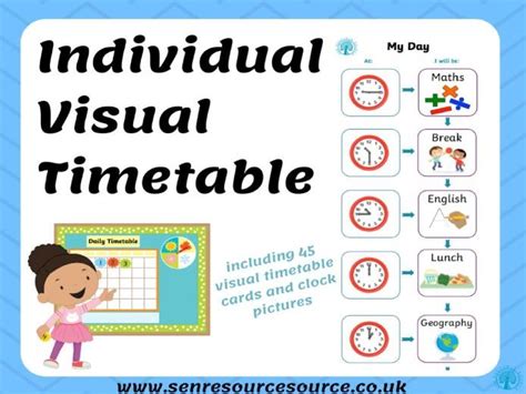Individual Visual Timetable Teaching Resources