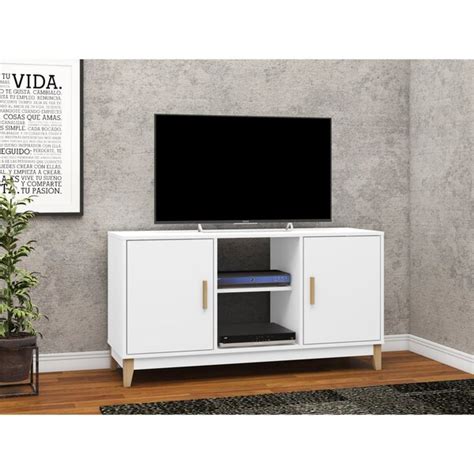 Rack Para Tv Até 45 Polegadas 2 Portas 1 Prateleira Legno Movelbento Branco Leroy Merlin