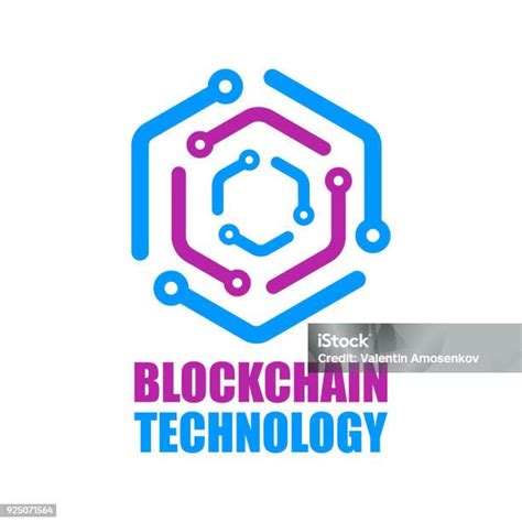 Blockchain 기술 아이콘입니다 벡터 스마트 계약 블록 기호입니다 분산 된 트랜잭션 로고 디자인입니다 암호화 통화 네트워크