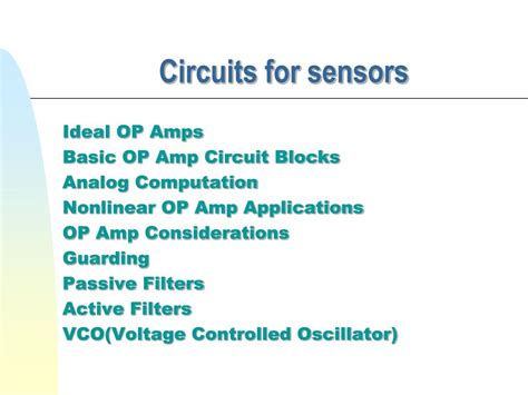 PPT Circuits For Sensors PowerPoint Presentation Free Download ID 1588298