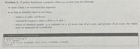 Solved Problem 2 7 Points Implement A Program Called