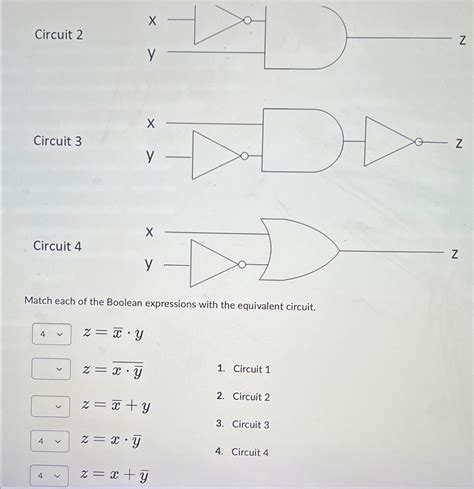 solved match each of the expressions below