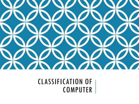 Solution Classification Of Computer Studypool