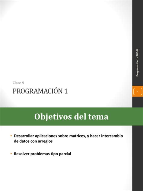 Clase 9 Matrices Programacion Java Pdf Matriz Matemáticas