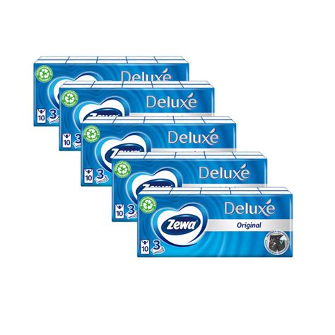 Платочки бумажные носовые Zewa Deluxe 5 пачек - купить с доставкой по ...