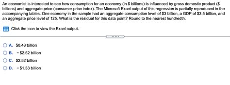 Solved An Economist Is Interested To See How Consumption For Chegg
