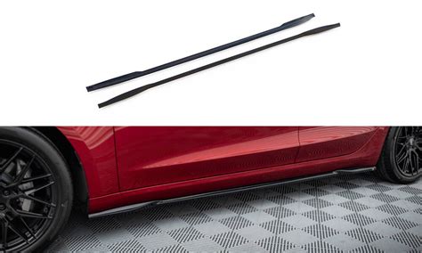 Maxton Design Side Skirts Diffusers V2 Tesla Model 3 Project