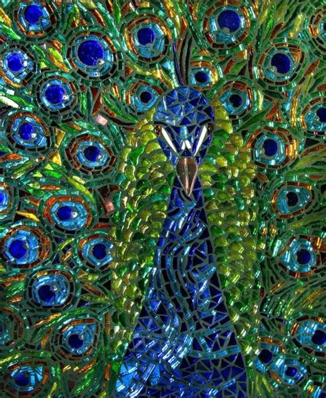 White Peacock Mosaic Print Limited Edition Giclee Print No Mount