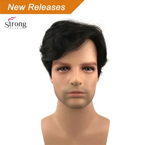 Strongbeauty Black Short Full Wigs Synthetic Wig For Men In Synthetic