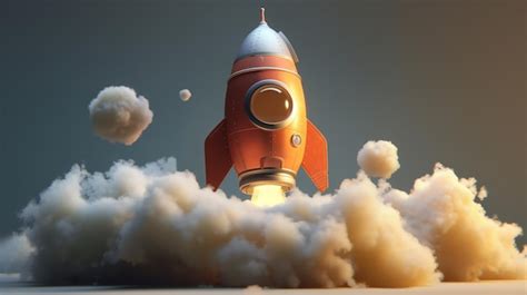 Premium Photo A Rocket With A Rocket On The Top Of It