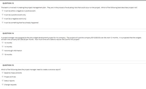 Solved Question The Project Manager Has Defined The Risks Chegg