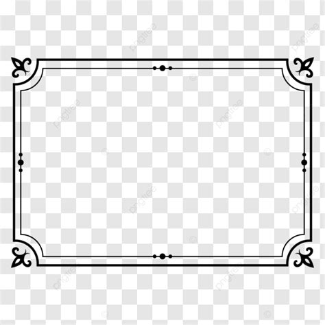 Simple Vintage Black Rectangle Frame Border Vector Vintage Black