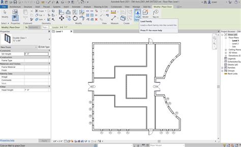 Door And Window Layout And Design In Revit Inserting Door Families