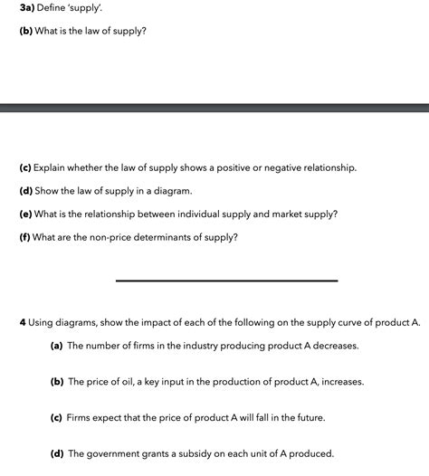 Solved 1 A Define Demand B What Is The Law Of Demand Chegg