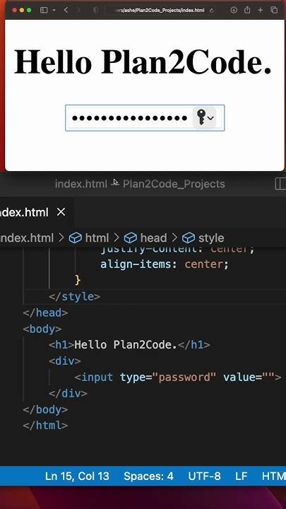 Html Password Field Softwareengineer Html Code Programming Coding