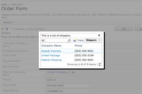 Code On Time Sample Applications Order Form Orders Changing