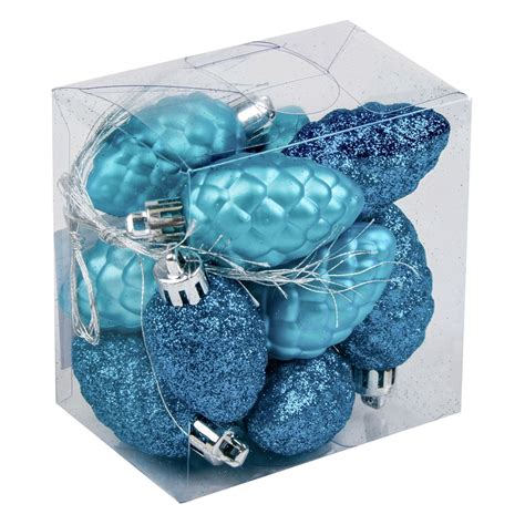 Set Globulete Tip Con Pentru Brad De Craciun Amelex Solution 535 Cm 12 Buc Albastru