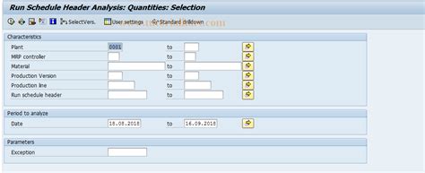 MCP SAP Tcode SFIS Select Run Schedule
