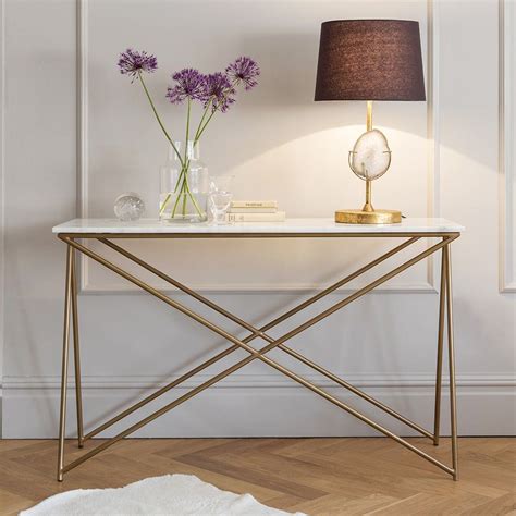 Marble Console Table With Gold Legs