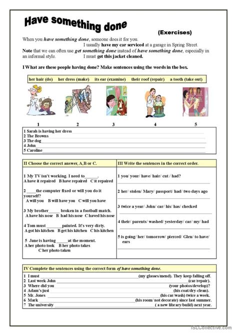 Have Something Done General Grammar English Esl Worksheets Pdf And Doc