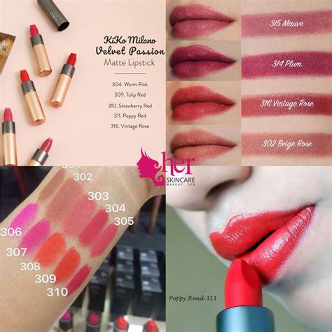 GiẢm 100000₫ Son Kiko Milano Velvet Passion Matte Lipstick • Đang