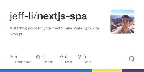 Github Jeff Linextjs Spa A Starting Point For Your Next Single Page