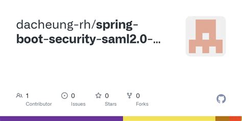 Github Dacheung Rh Spring Boot Security Saml2 0 Keycloak