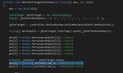 Read The Position Angle Of An Additional Axis With The Pc Sdk