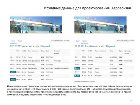 Исходные данные для проектирования аэропортового комплекса г Мирный
