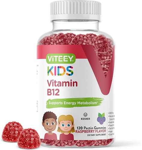 Gomitas De Vitamina B12 Para Niños 1000 Mcg Metabolismo Apoyo