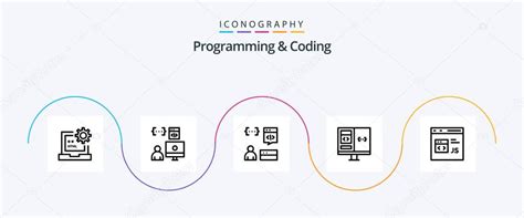 Programación Y Codificación De La Línea 5 Paquete De Iconos Incluyendo