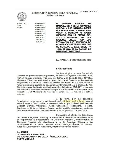 Contraloría Por Municipios Y Acnur Pdf