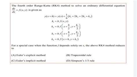 Solved Dy The Fourth Order Runge Kutta Rk4 Method To Solve