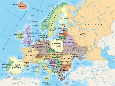 CARTINA EUROPA Mappa Europa