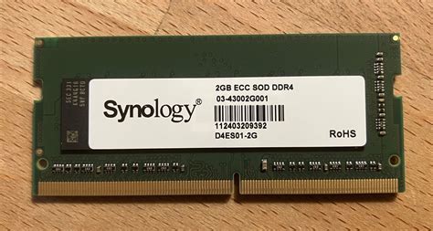 Synology Nas 2gb Ram Ddr4 Ecc So Dimm Memory Module D4es01 2g For