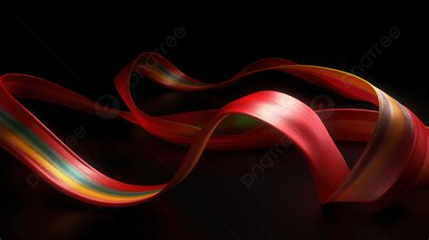 검정색 배경에 빨간색 리본 줄무늬 빨간 리본 파리의 3d 일러스트 다른 색상의 스테레오 줄무늬 고화질 사진 사진 배경 일러스트 및 사진 무료 다운로드 Pngtree