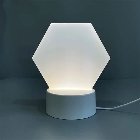 Light Display Stands Sublimation Blank Acrylic Frame With Table Lamp