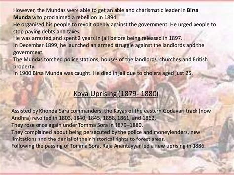 Role Of Tribal Uprising In Freedom Struggle Pptx