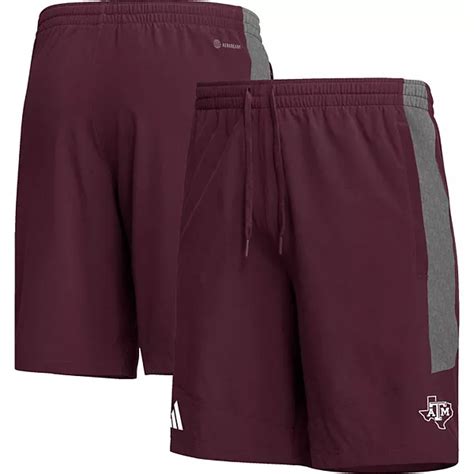 Mens Adidas Maroon Texas Aandm Aggies Aeroready Shorts