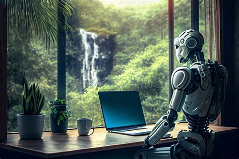 Humanoid Robot Chef Prepares Meals In The Kitchen Replacing Human