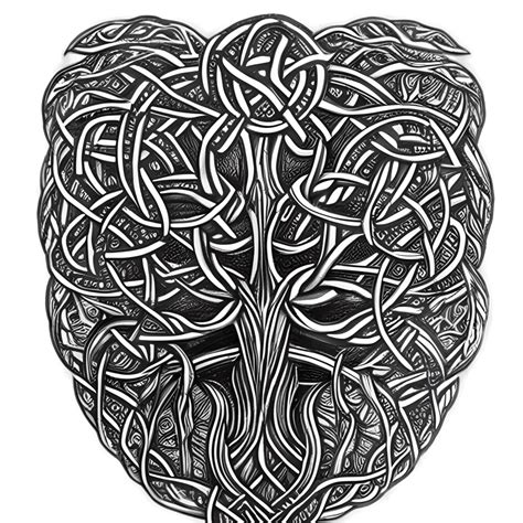 Dibujo Del árbol De La Vida Con Nudo Celta árboles Sagrados Celtas