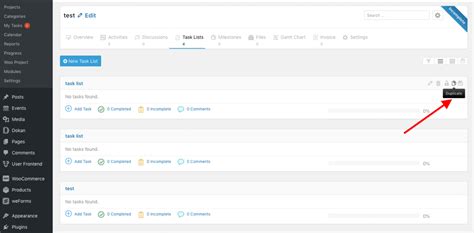 How To Duplicate And Archive Task Lists In Wp Project Manager Wedevs