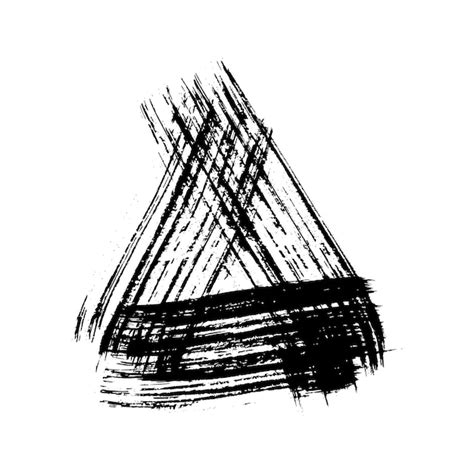 Premium Vector Black Grunge Brush Strokes In Triangle Form Premium Vector Black Grunge Brush Strokes In Triangle Form