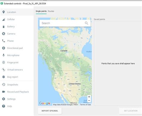 java how do i manually choose lat and long in android emulator