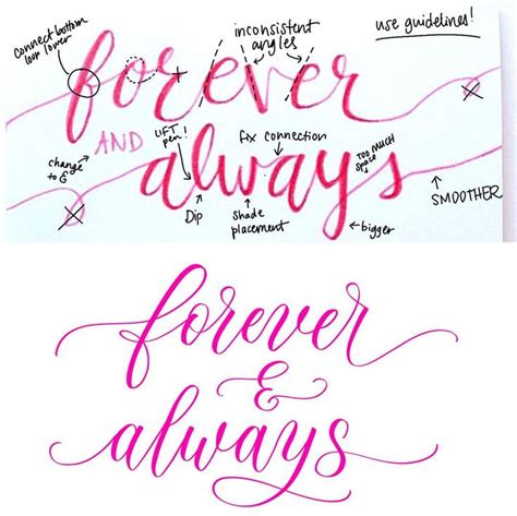 Forever And Always Calligraphy Art