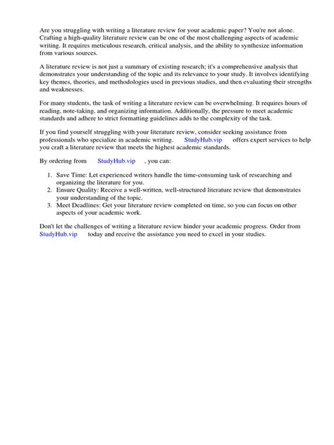 Literature Review Sample Spm Pdf