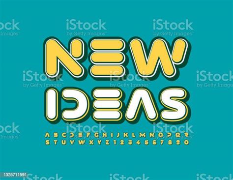트렌디 한 알파벳 편지와 숫자 세트 벡터 창조적 인 템플릿 새로운 아이디어 개념에 대한 스톡 벡터 아트 및 기타 이미지 개념 개발 그래픽 프린트 Istock