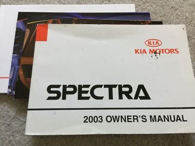 2003 Kia Spectra Owners Manual Ebay