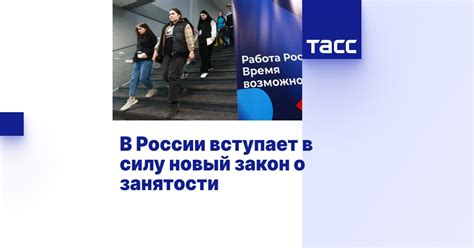 В России вступает в силу новый закон о занятости